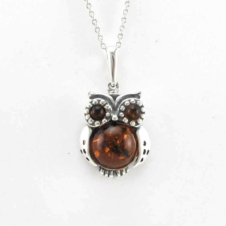 Amber owl necklace store