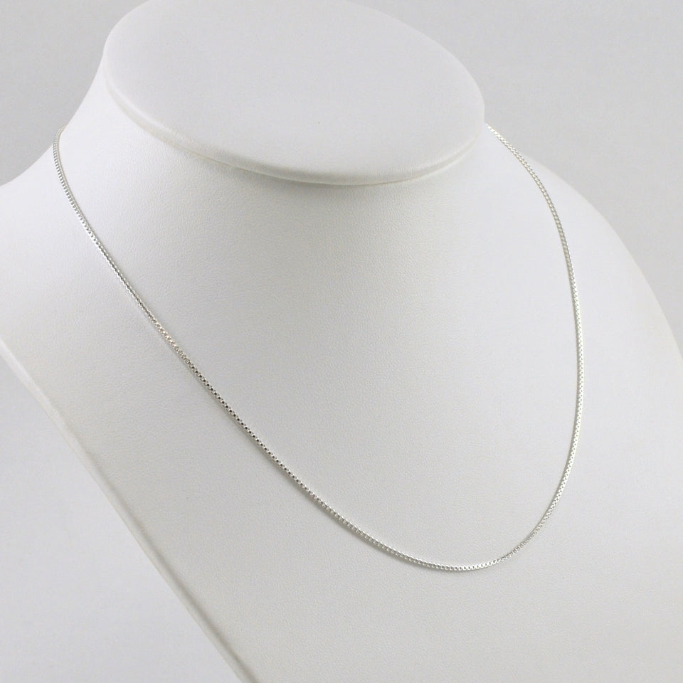 Sterling Silver 18 Inch Box 019 Chain