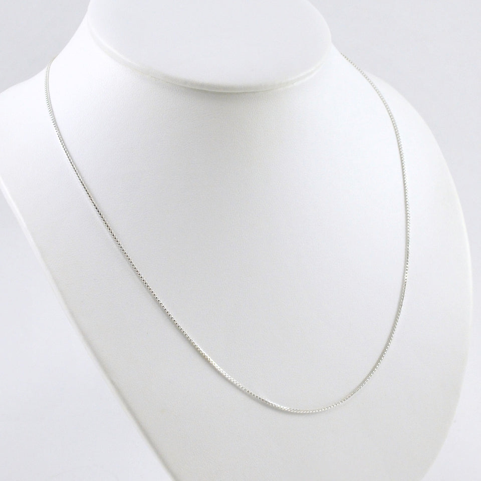 Sterling Silver 20 Inch Box 019 Chain